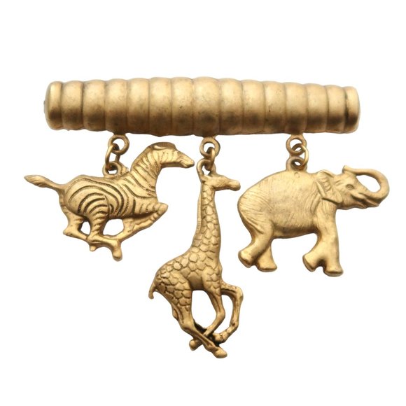 Unbranded | Jewelry | Zoo Animals Brooch Pin Zebra Giraffe Elephant ...